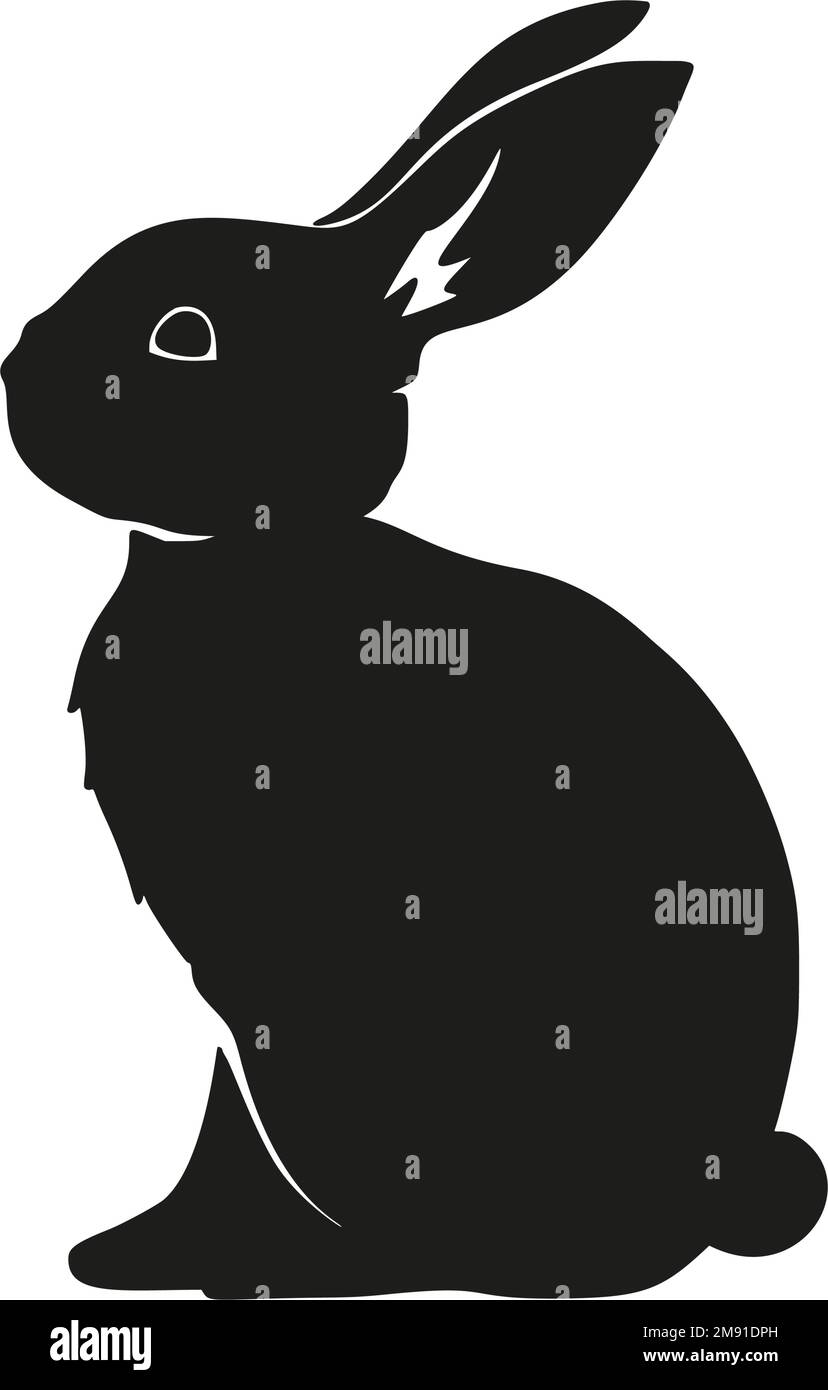 Sitting Rabbit Silhouette