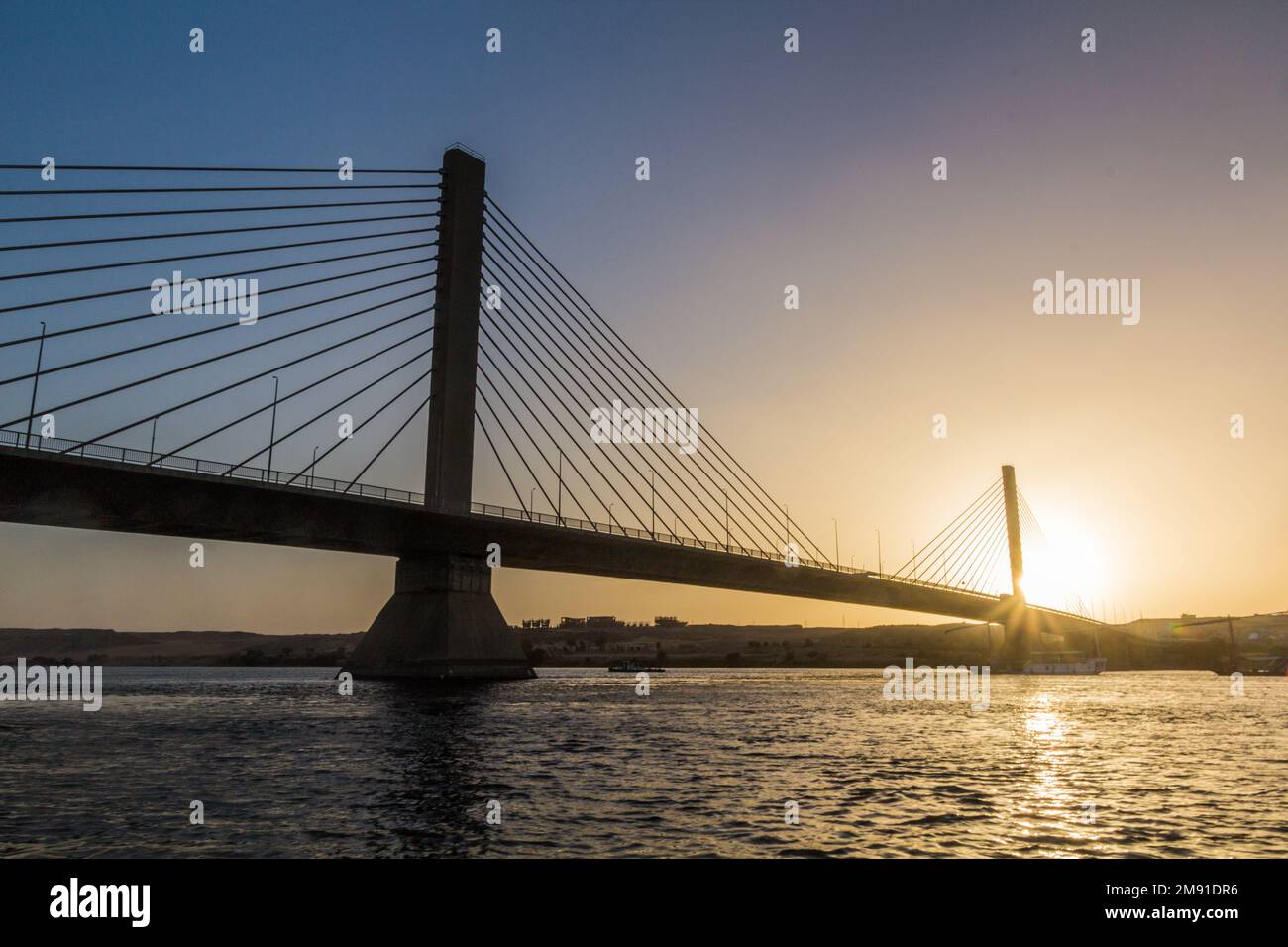 New Aswan Bridge over the river Nile, Egypt Stock Photo - Alamy