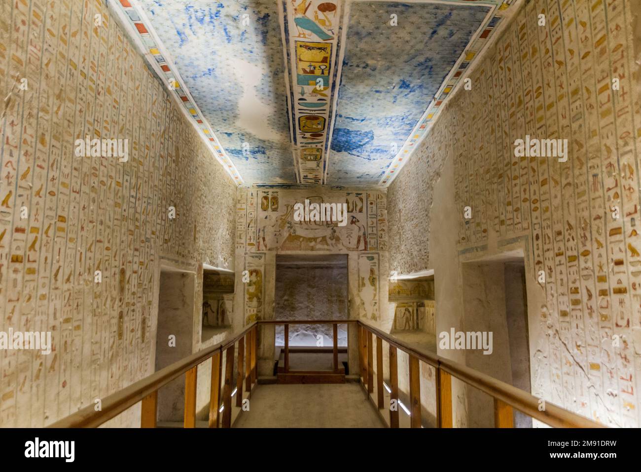 LUXOR, EGYPT - FEB 20, 2019: Ramesses IV tomb in the Valley of the ...