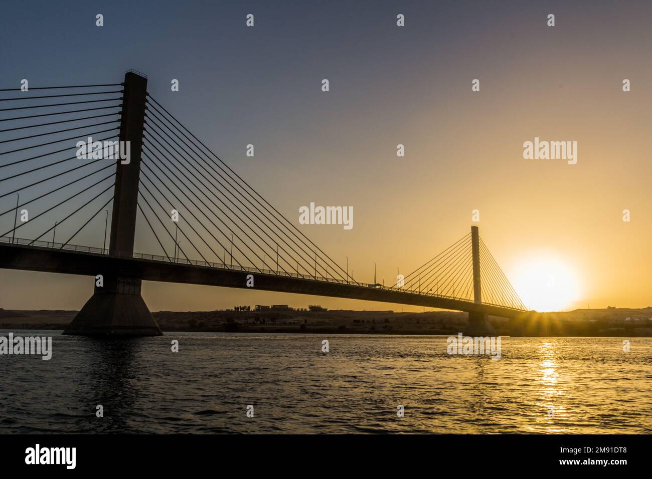 New Aswan Bridge over the river Nile, Egypt Stock Photo - Alamy