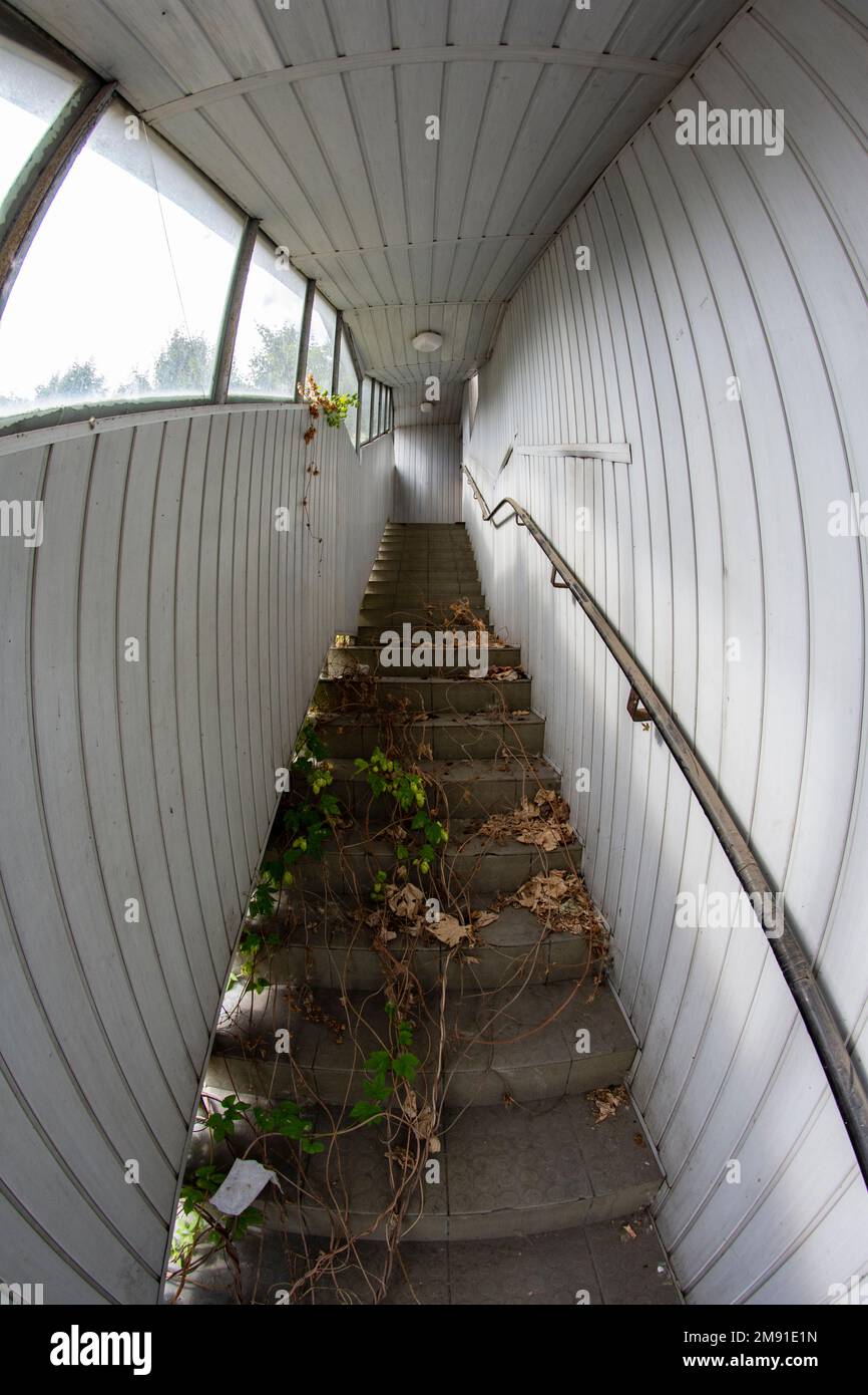 Old, dilapidated and neglected stairs in an abandoned building Stock ...