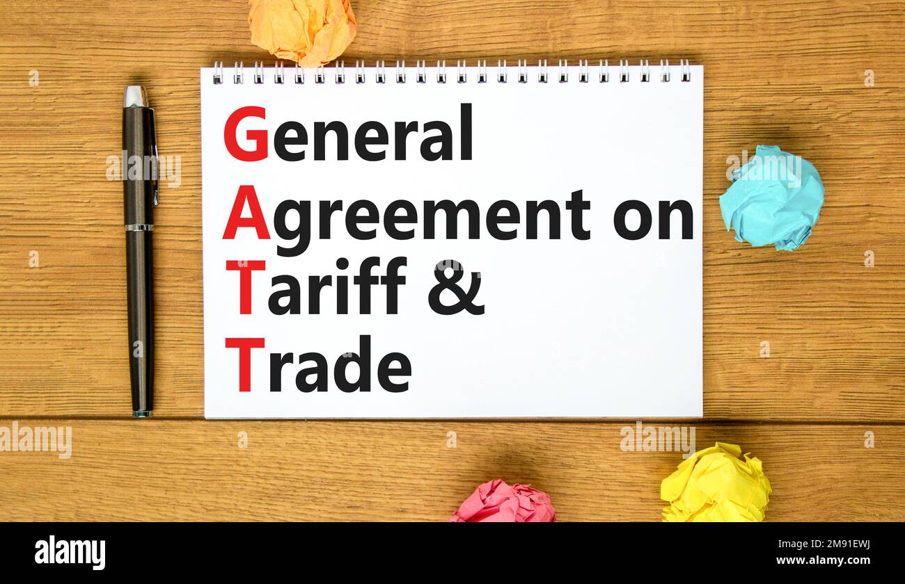 GATT symbol. Concept words GATT general agreement on tariff and trade ...