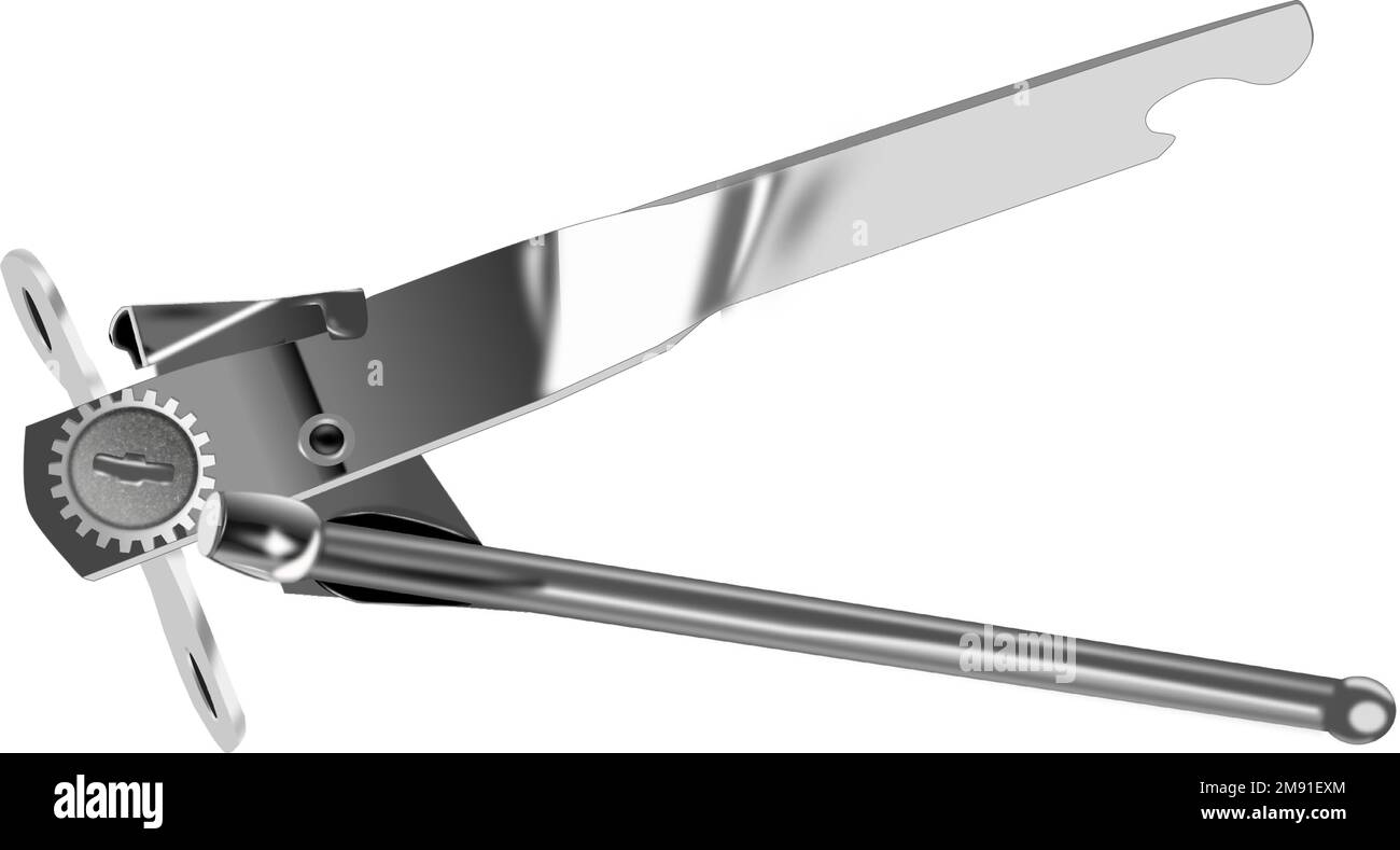 Realistic metallic tin opener, drawn in vector Stock Vector Image & Art ...