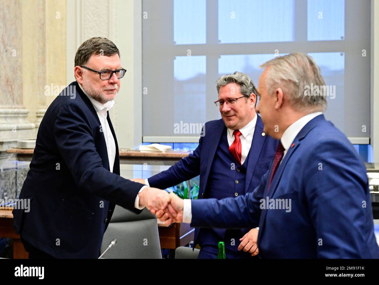 Prague, Czech Republic. 16th Jan, 2023. Czech Finance Minister Zbynek ...