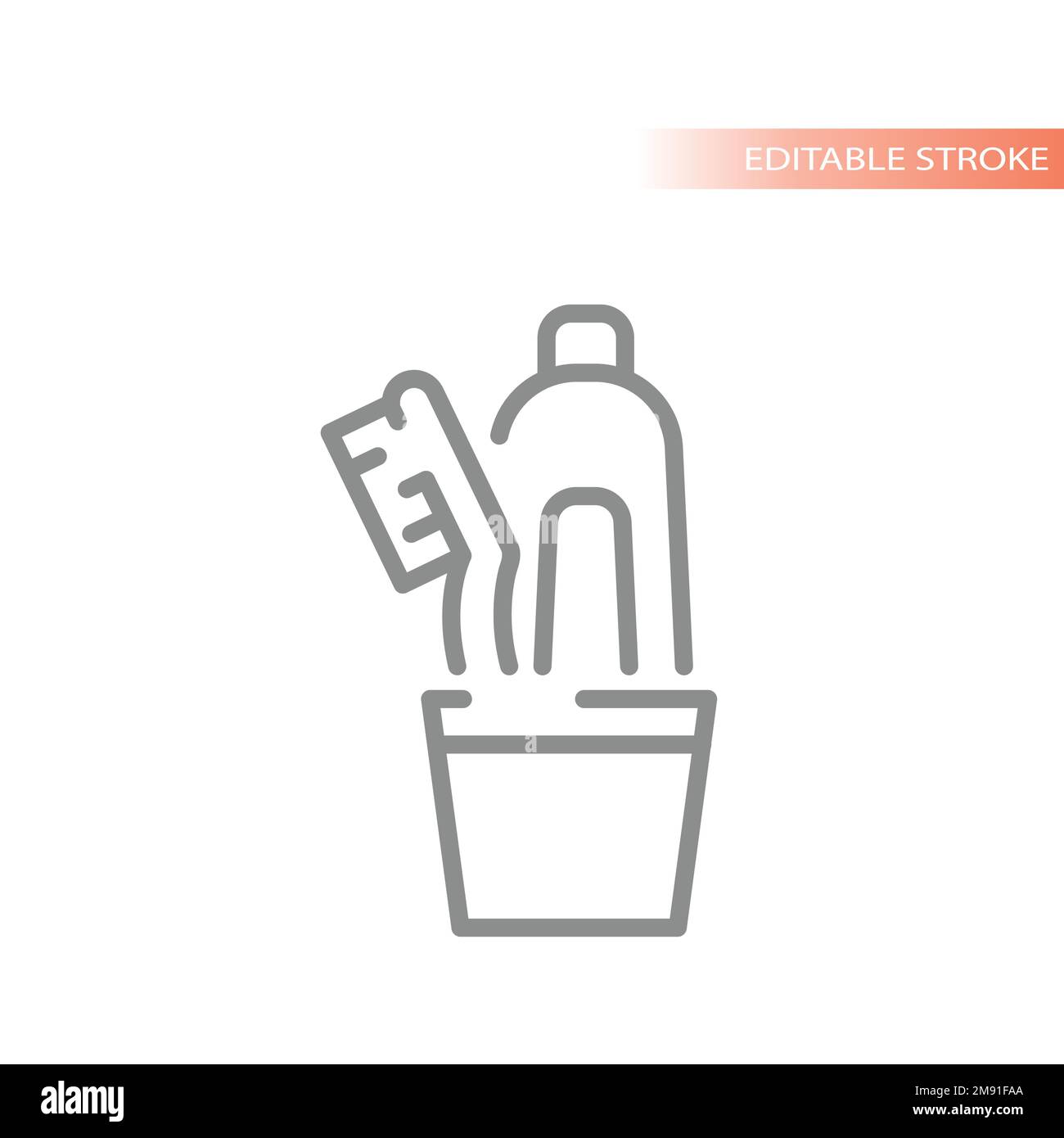 Toothbrush and paste in cup Stock Vector Images - Alamy