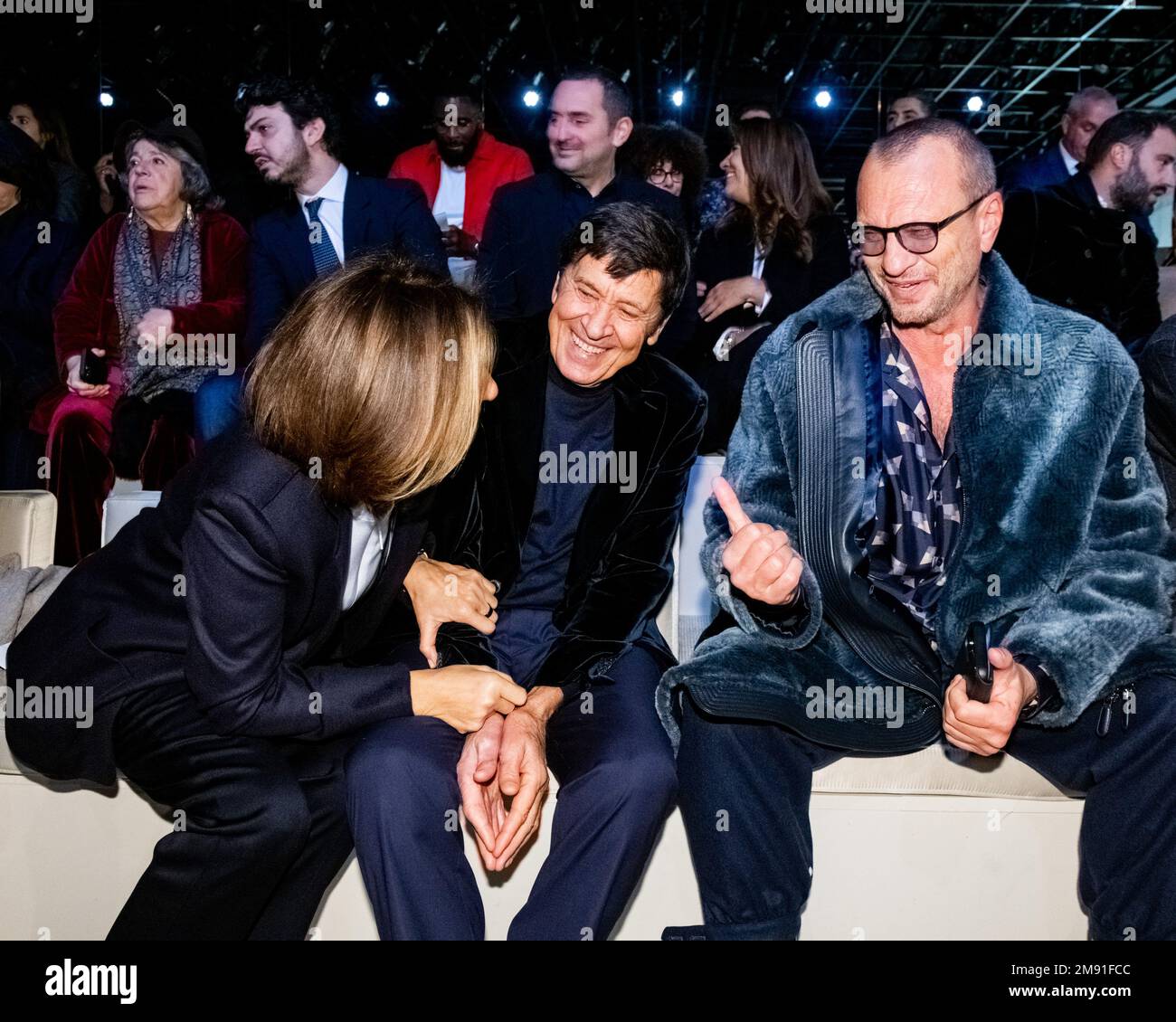 Anna Dan , Gianni Morandi , Biagio Antonacci Milan Fashion Week - Men F ...
