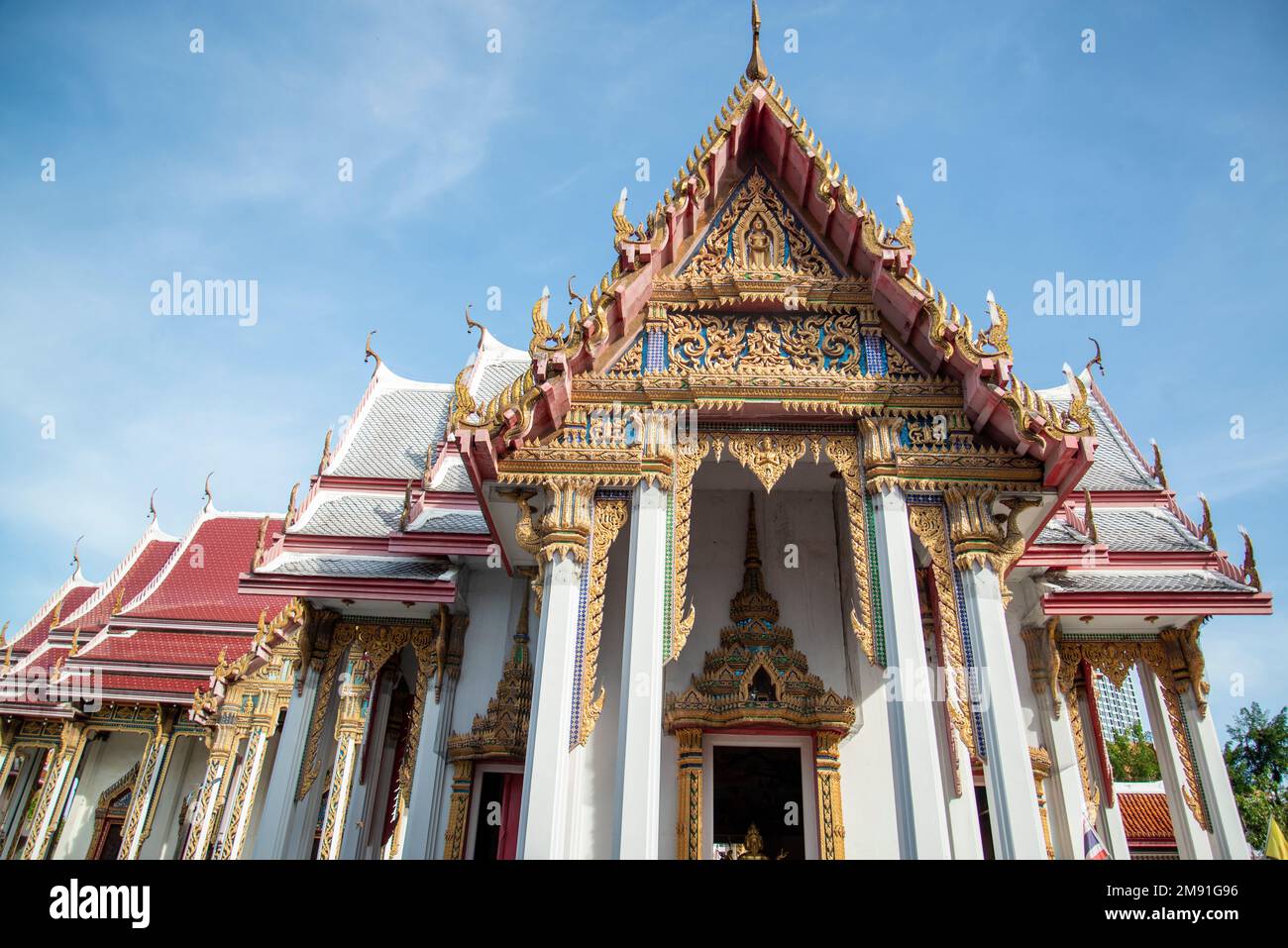 the Wat Si Maha Racha in the City of Si Racha in the Province of ...