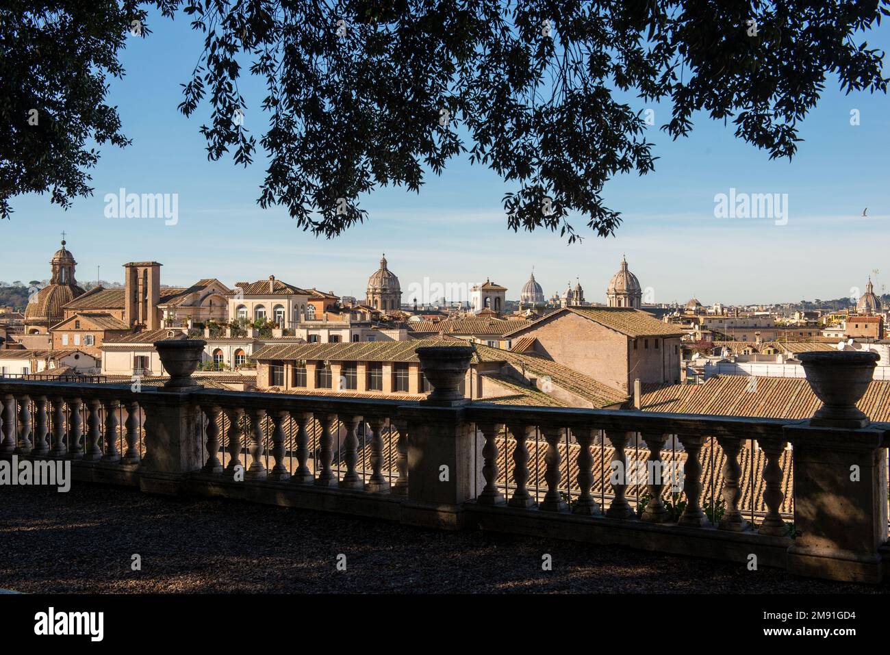 January 12, 2023 - Rome, Italy: view of the city from Caffarelli ...