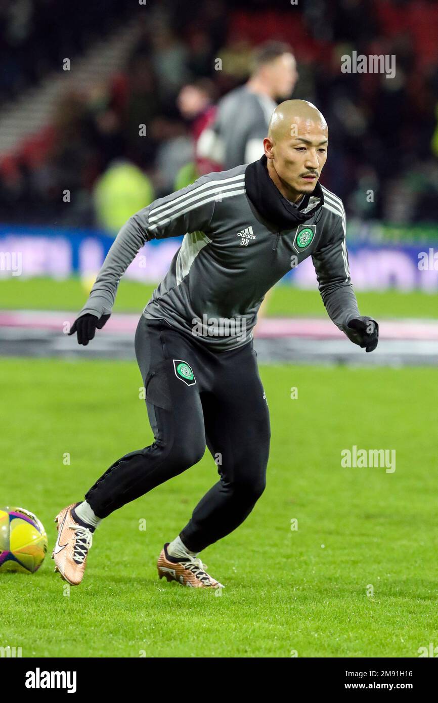 Daizen Maeda, a professional football player, playing for Celtic, a ...