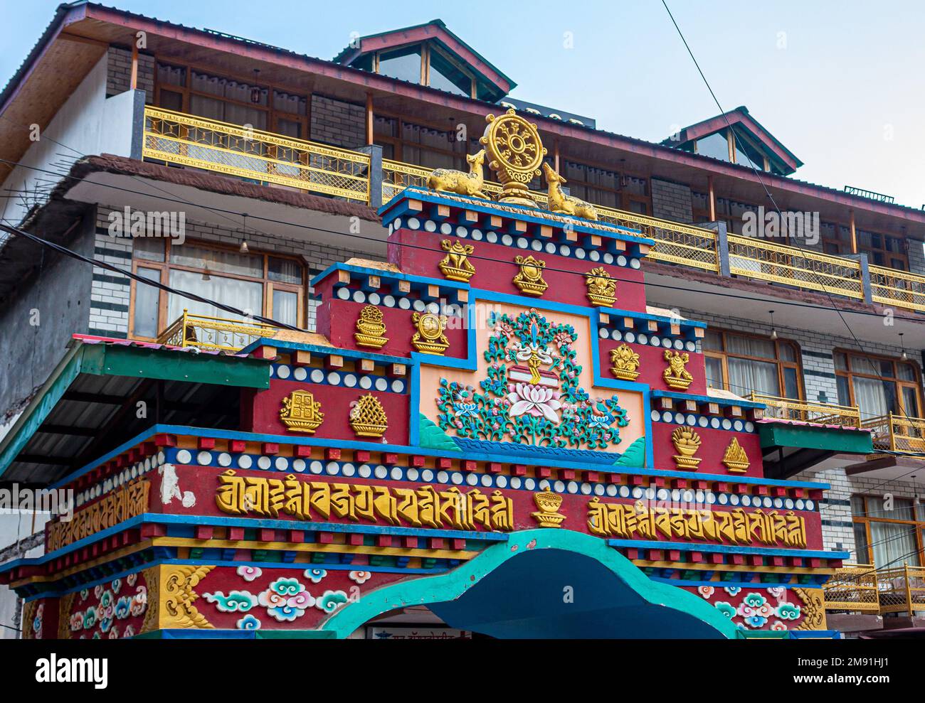 Tibetan monastery in Manali Town, Himachal Pradesh. Tibetan monastery ...