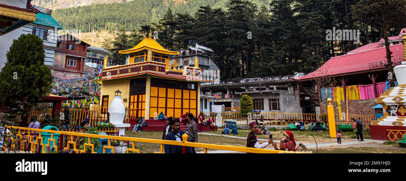 Tibetan monastery in Manali Town, Himachal Pradesh. Tibetan monastery ...