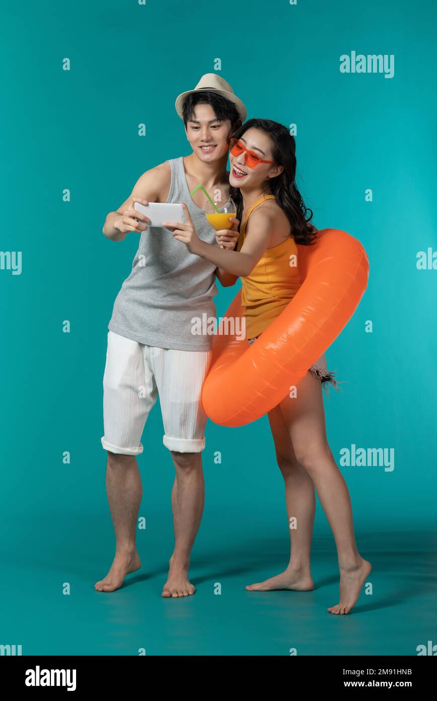 Take summer modelling young lovers Stock Photo - Alamy