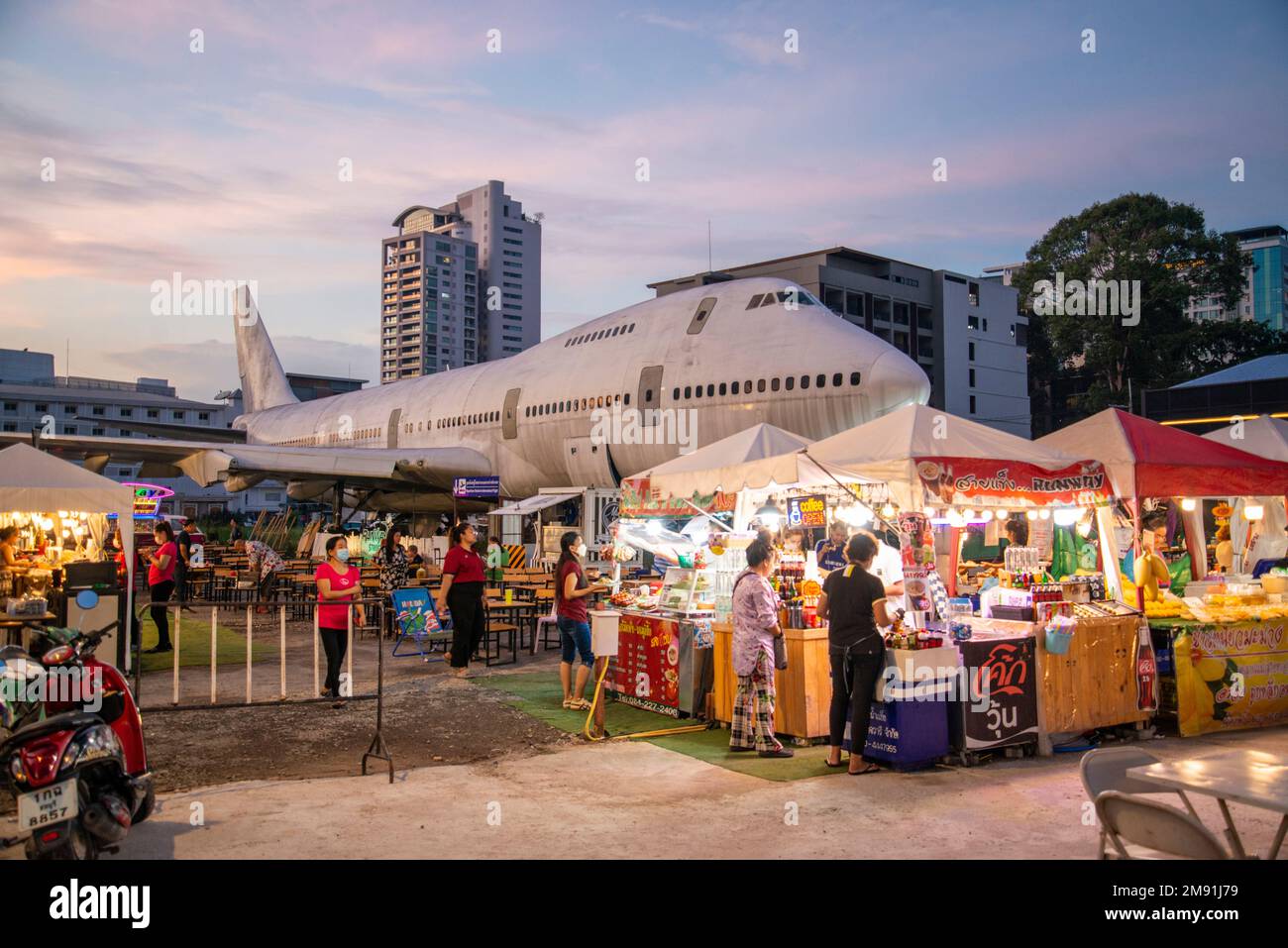 the Runway Street Food Nightmarket in the city of Pattaya in the ...