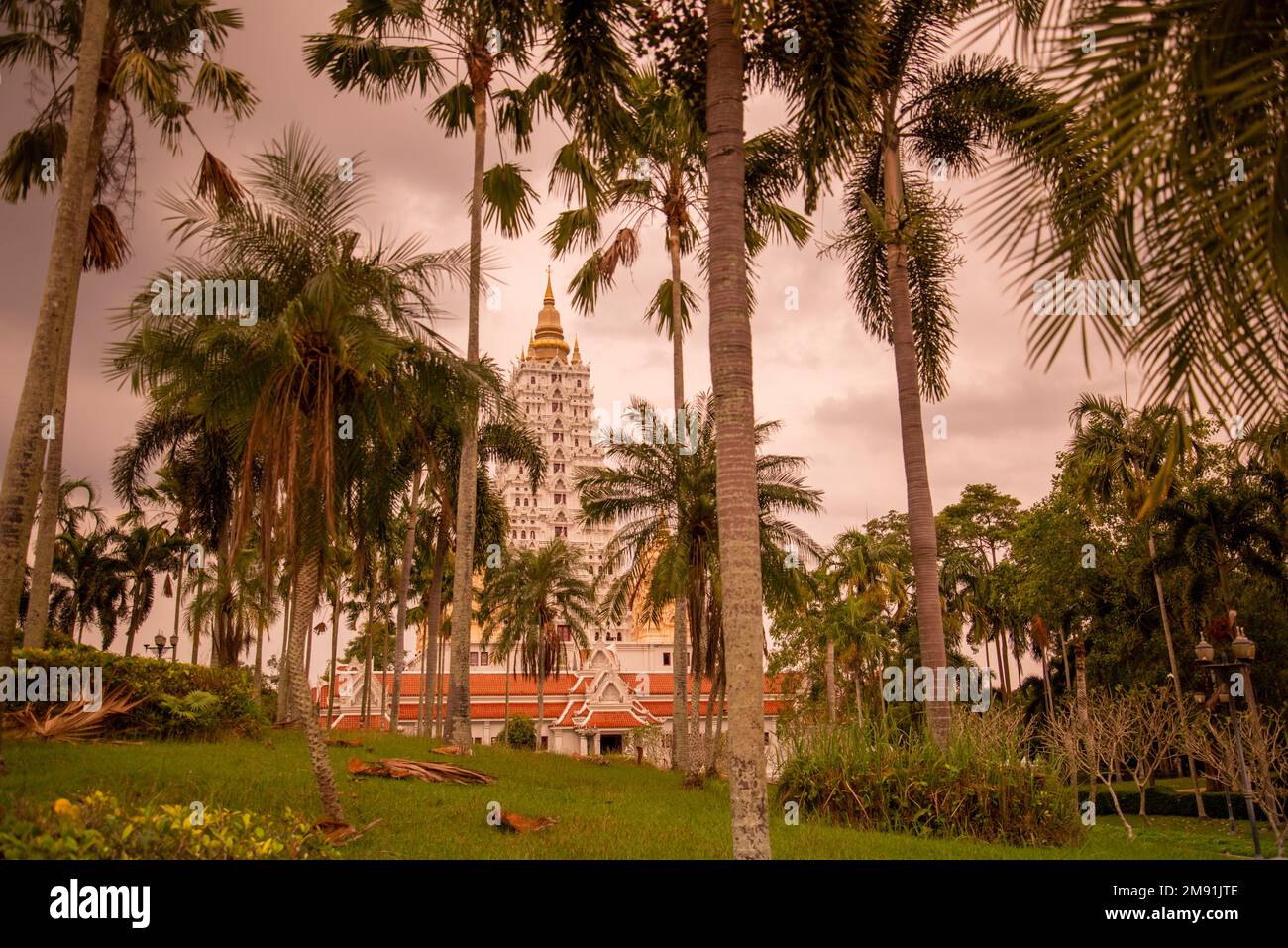 the Wat Yannasangwararam Woramahawihan near the city of Pattaya in the ...