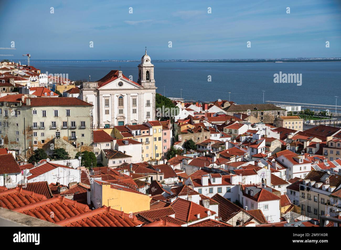 downtown Lisbon from santa luzia viewpoint Stock Photo - Alamy