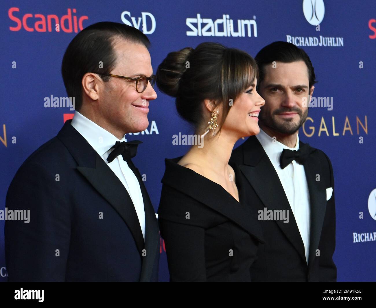 Prince Daniel, Princess Sofia and Prince Carl Philip arrive to the ...