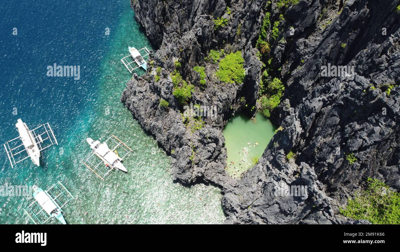 Bacuit Bay Philippines Drone View Stock Photo - Alamy