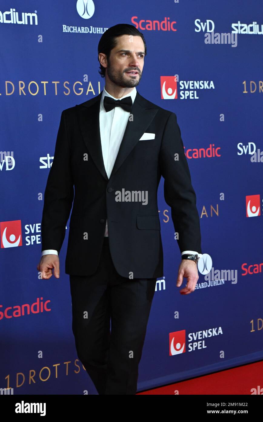 Prince Carl Philip arrives to the Swedish Sports Awards Gala 2023 at ...