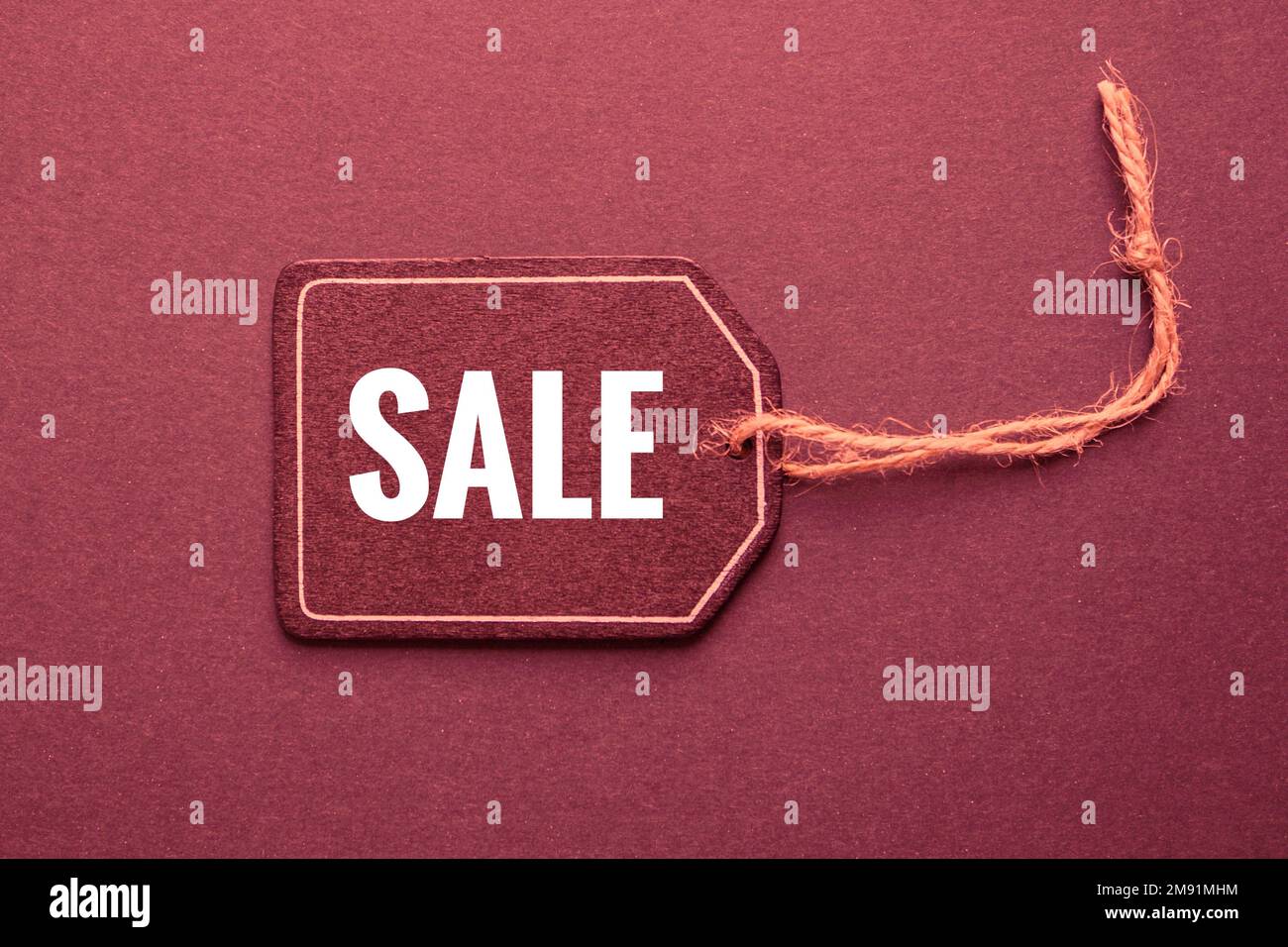 red price tag with sale sign on the red background, red mockup Stock ...