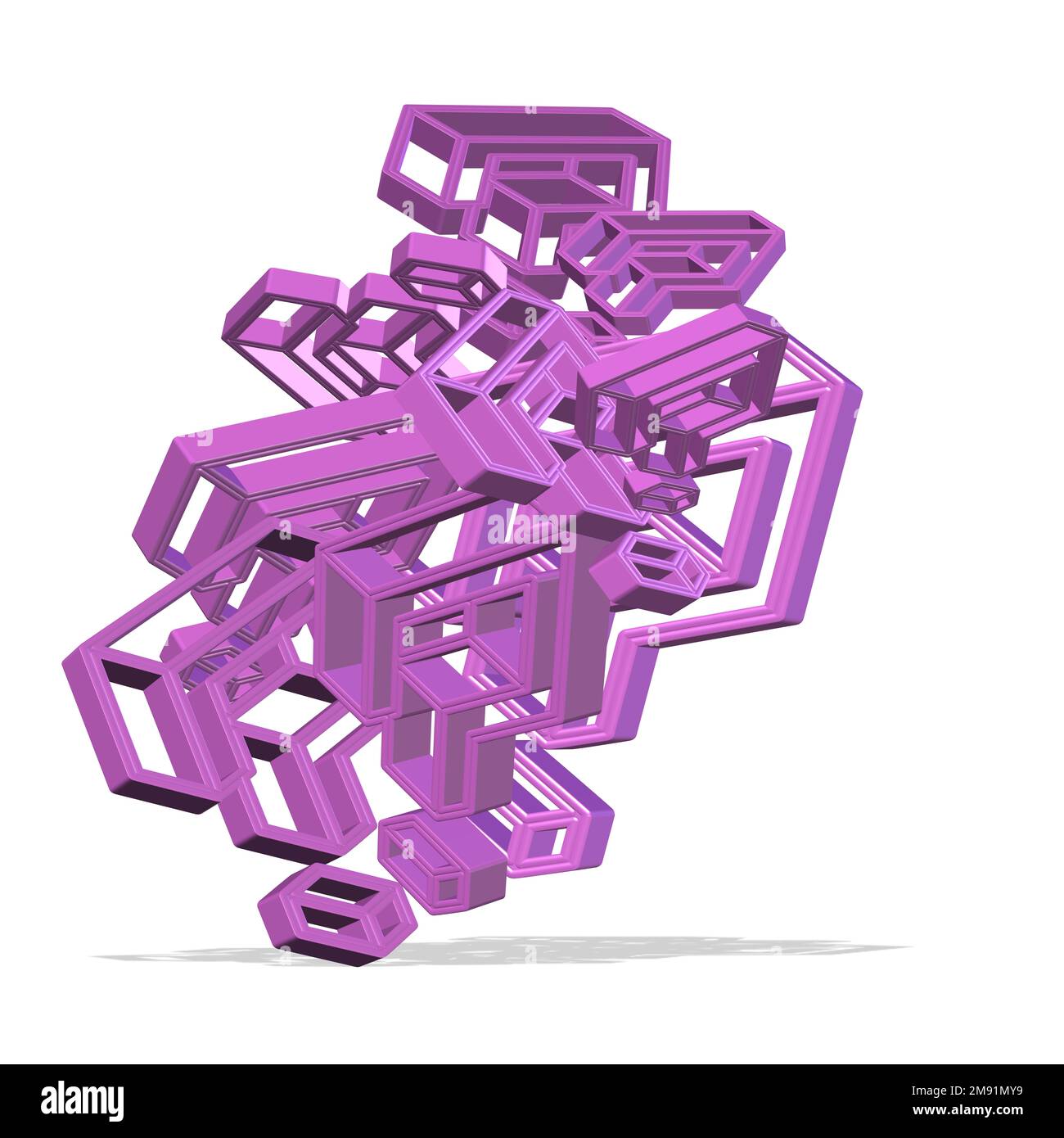 Fantasy structure against white background, 3D illustration Stock Photo ...