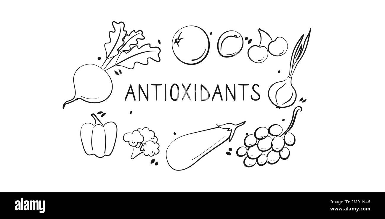 Antioxidant rich foods Black and White Stock Photos & Images - Alamy