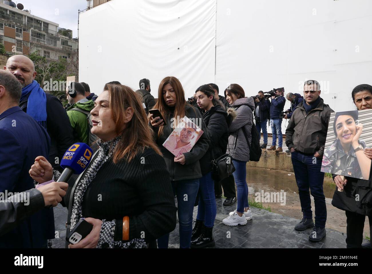 Relatives of port blast's victims gather in front of Verdun police ...
