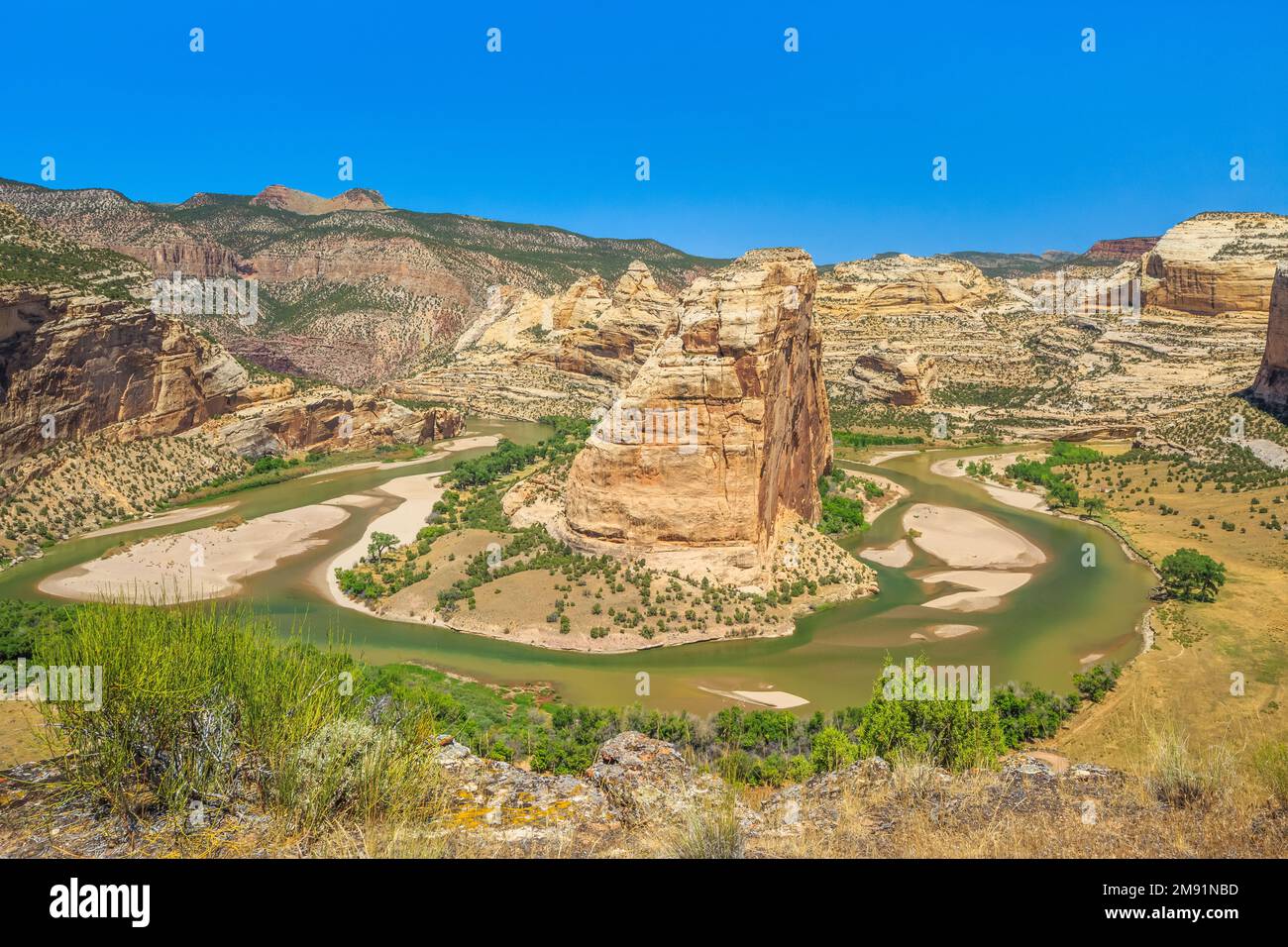 echo park at the confluence of the green and yampa rivers below ...