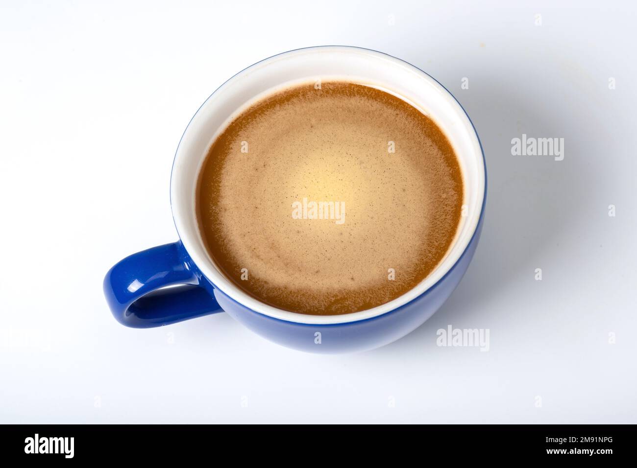 A blue cappuccino isolated at the white background. A coffee cup Stock ...
