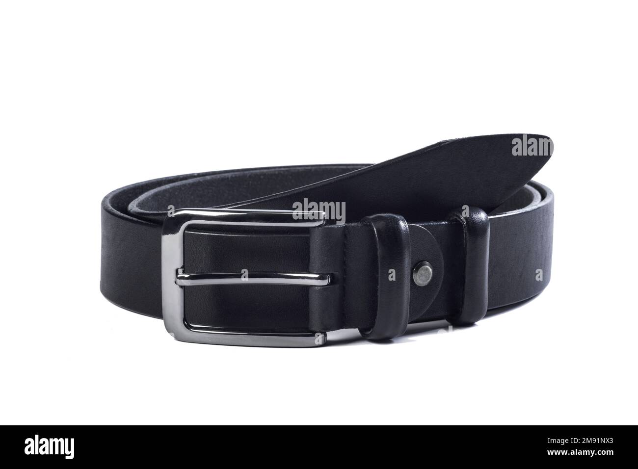 Black belt isolated on white background Stock Photo - Alamy