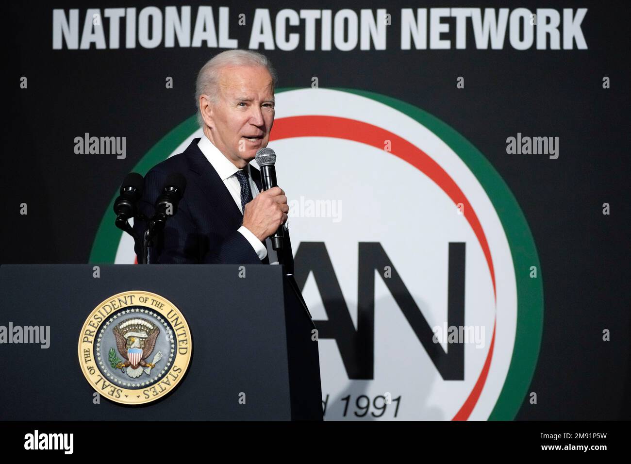 President Joe Biden speaks at the National Action Network's Martin ...