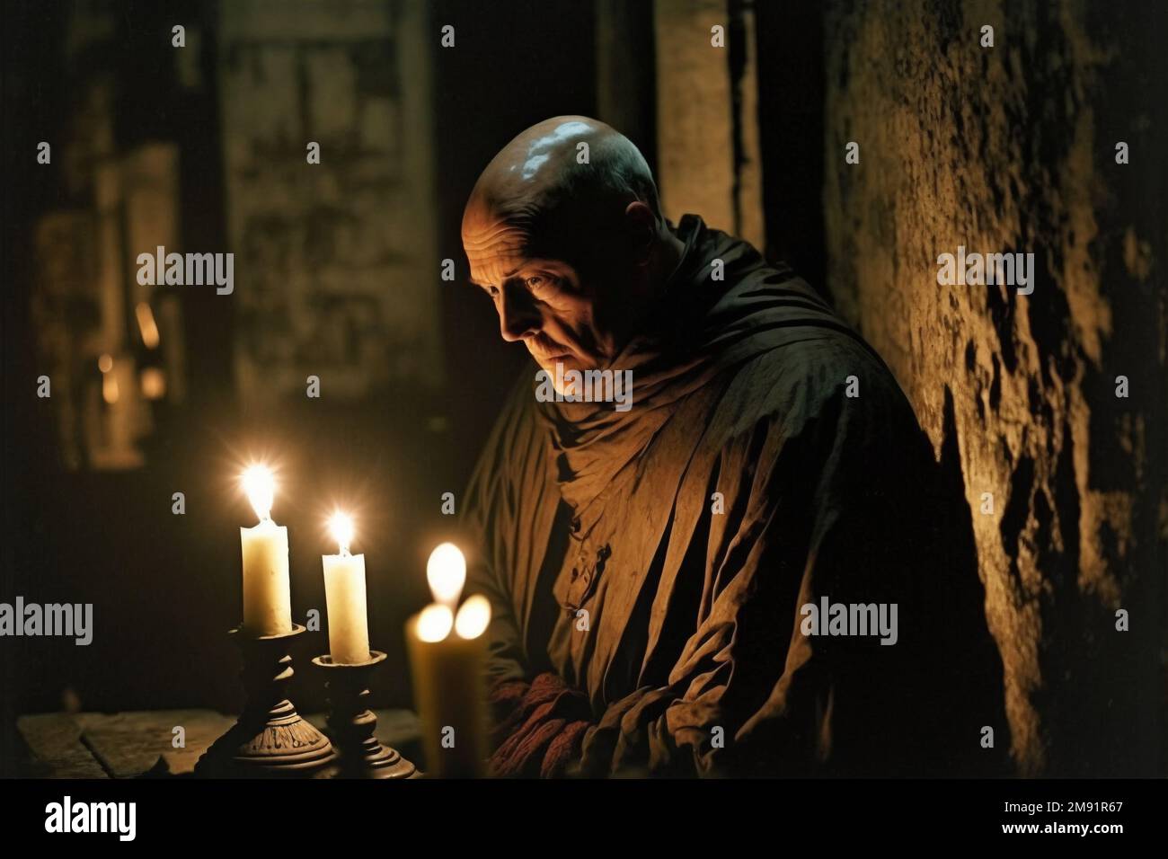 Medieval monk illustrated hi-res stock photography and images - Alamy