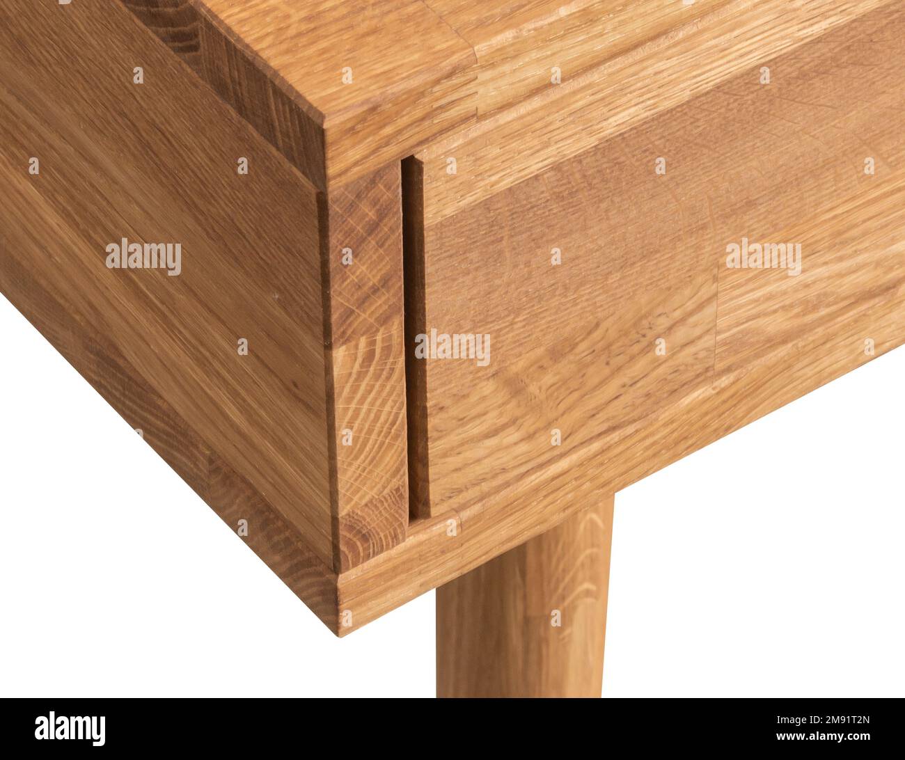 Wooden table corner with drawer and leg close view photo, wooden ...