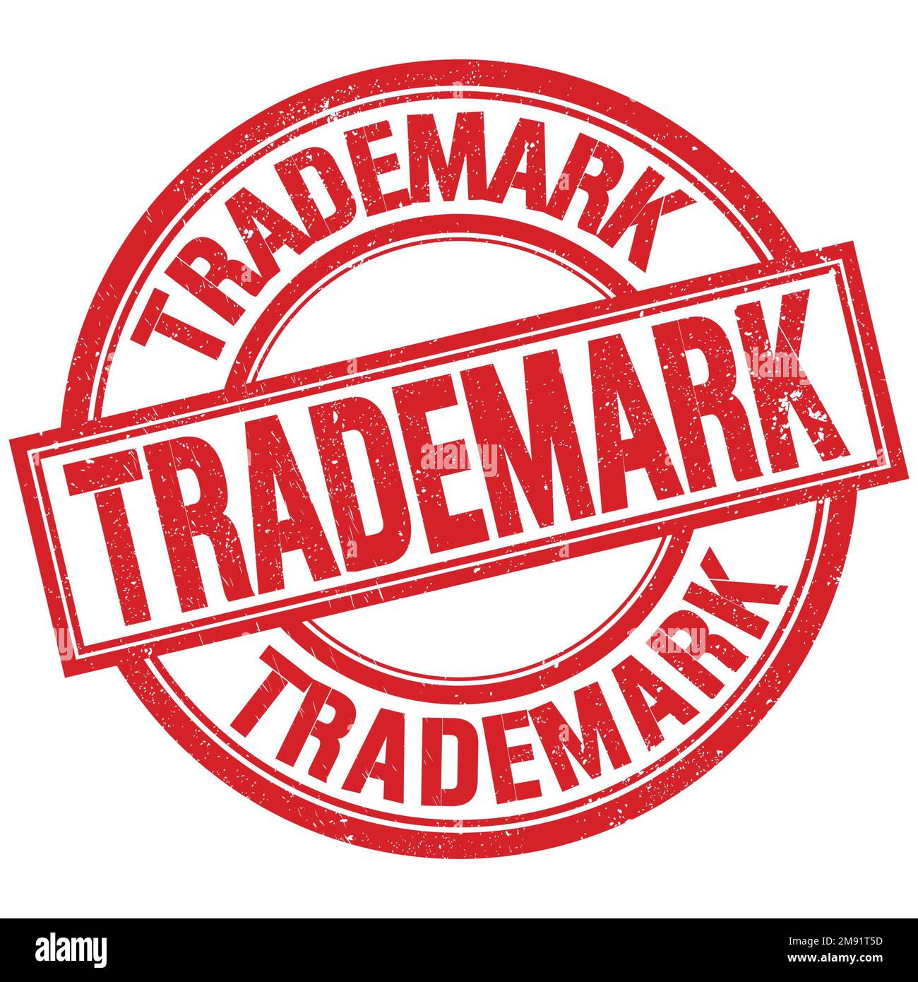 TRADEMARK text written word on red round stamp sign Stock Photo - Alamy