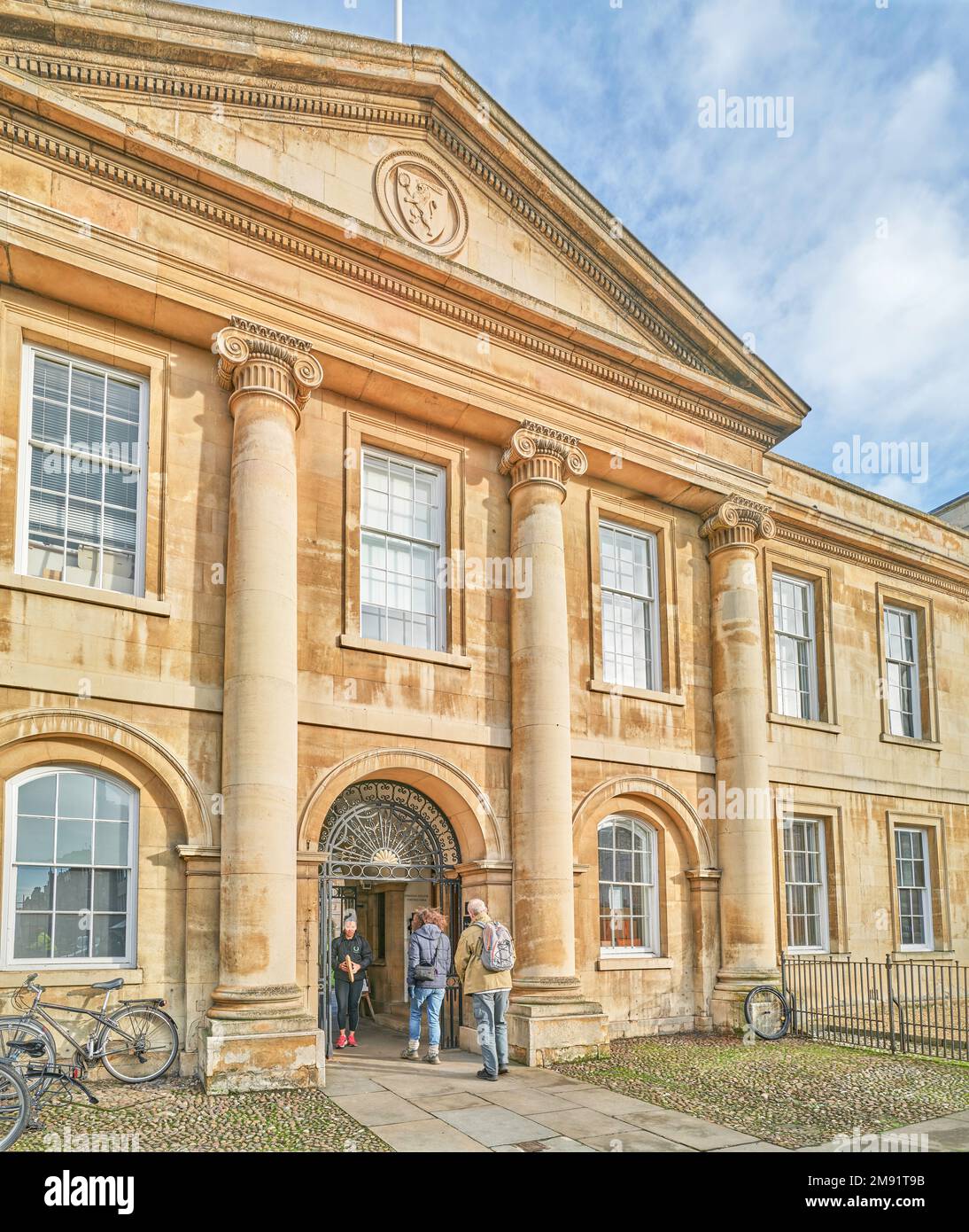 Entrance to Emmanuel college, university of Cambridge, England Stock ...