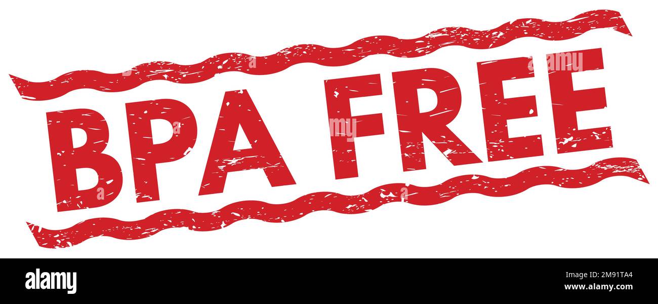 BPA FREE text written on red lines stamp sign Stock Photo - Alamy