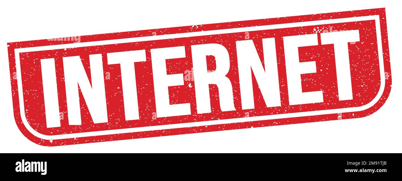 INTERNET text written on red grungy stamp sign Stock Photo - Alamy