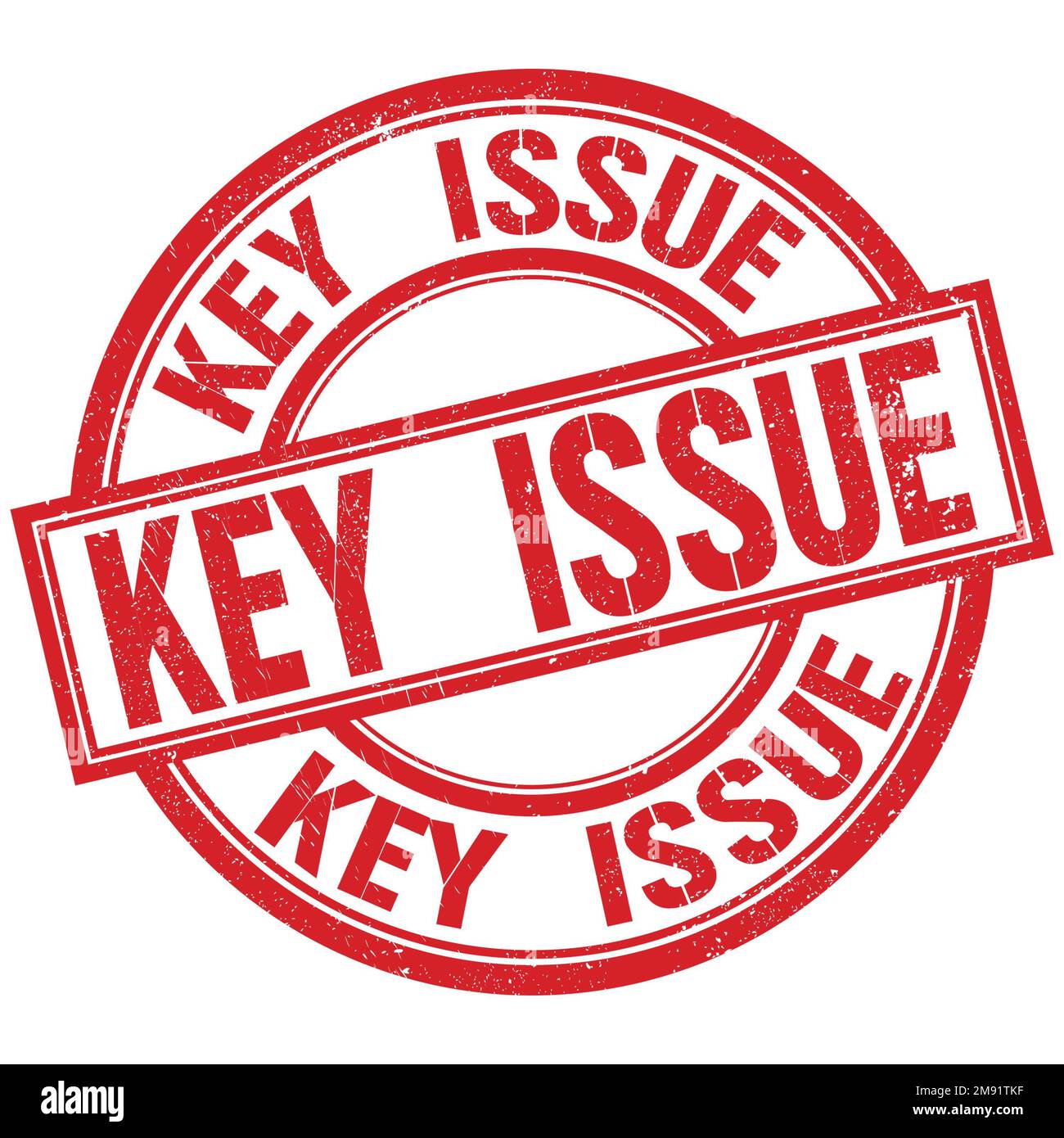 KEY ISSUE text written word on red round stamp sign Stock Photo - Alamy