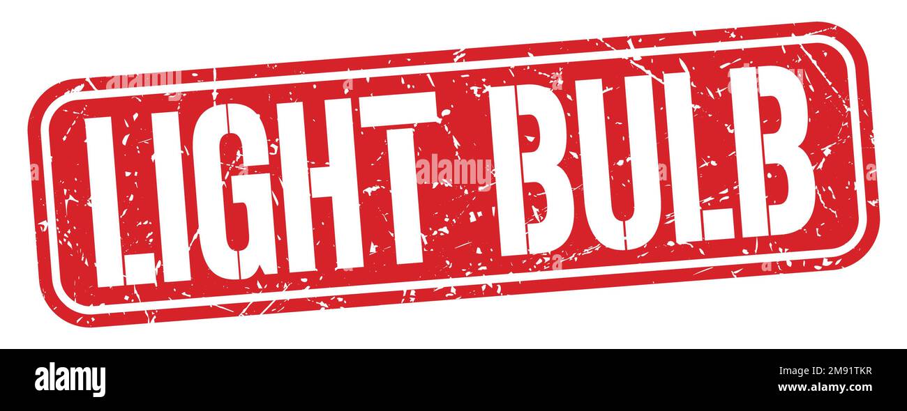 LIGHT BULB text written on red grungy stamp sign Stock Photo - Alamy