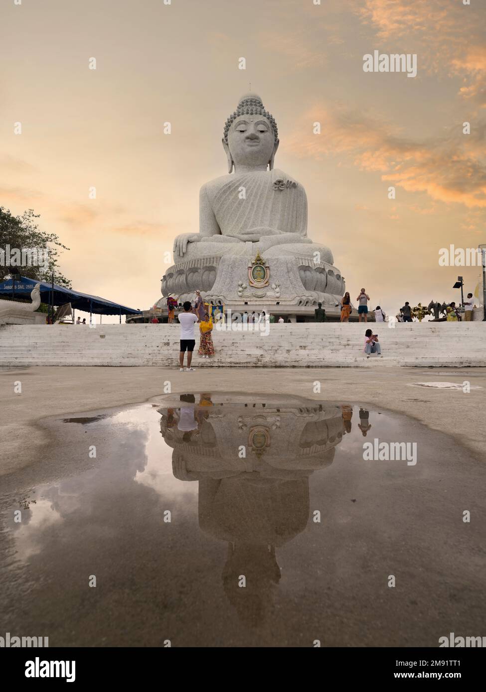 Phuket, Thailand. November 30, 2022. Entrance stairs to the Big Buddha ...
