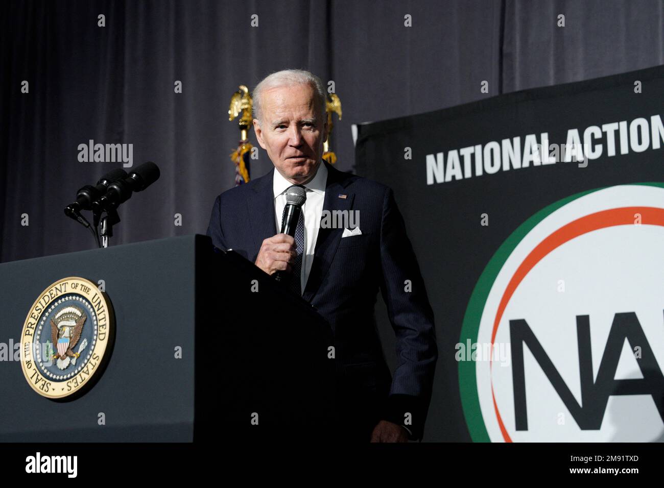 U.S. President Joe Biden delivers remarks for the National Action ...
