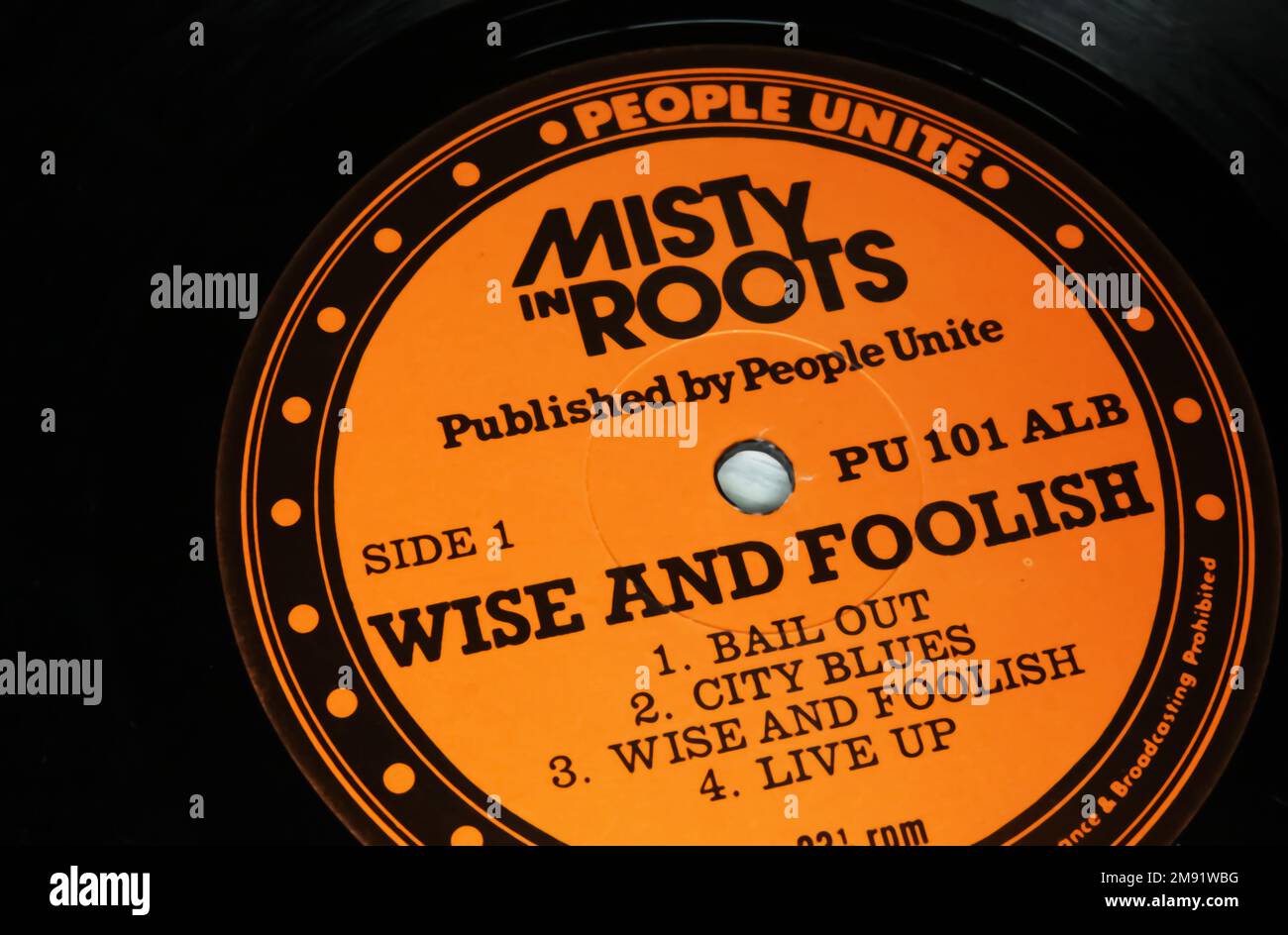 Viersen, Germany - November 9. 2022: Closeup of isolated vinyl record ...