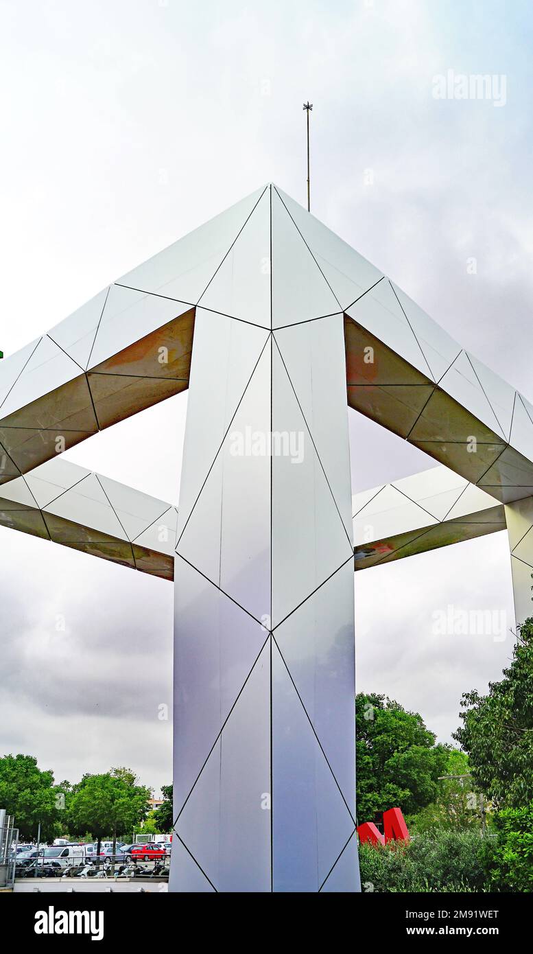 Ornamental structures in the surroundings of a shopping center in ...