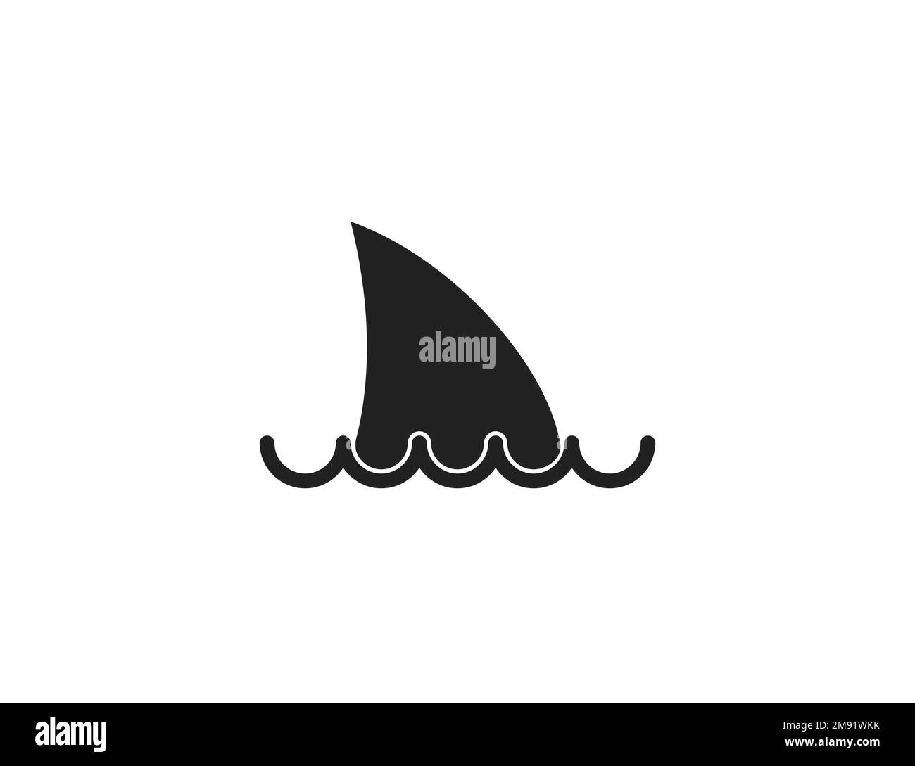 Shark fin, wave icon. Vector illustration Stock Vector Image & Art - Alamy