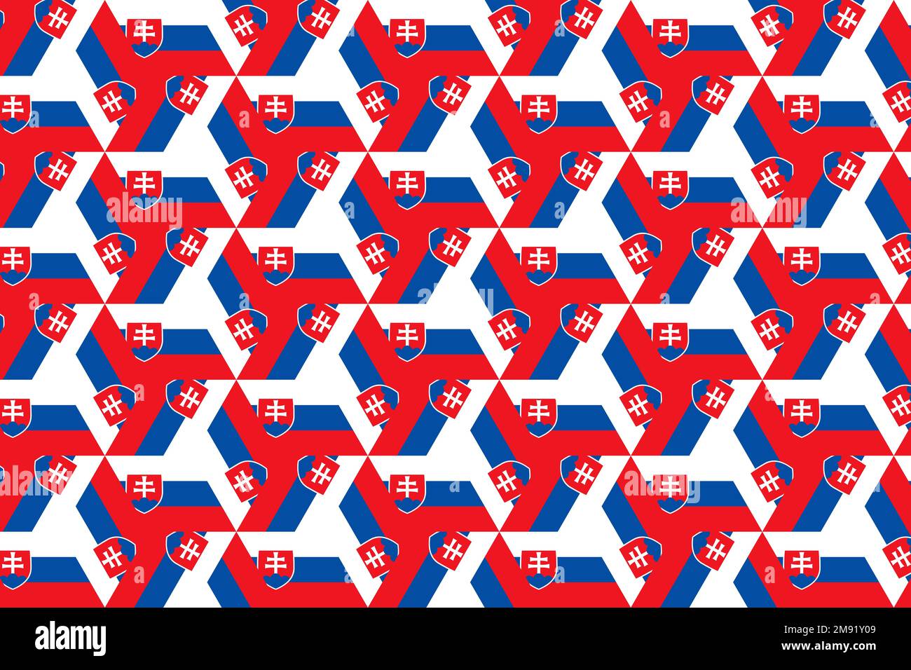 Geometric pattern in the colors of the national flag of Slovakia. The ...