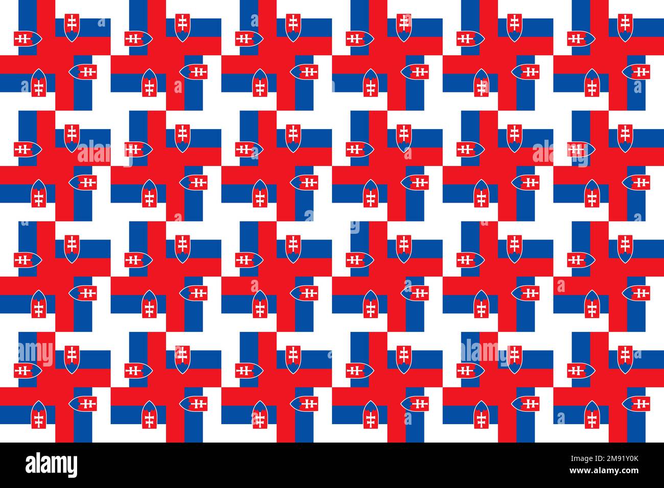 Geometric pattern in the colors of the national flag of Slovakia. The ...