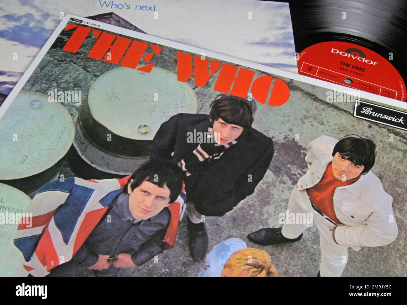 Viersen, Germany - November 9. 2022: Closeup of isolated vinyl record ...