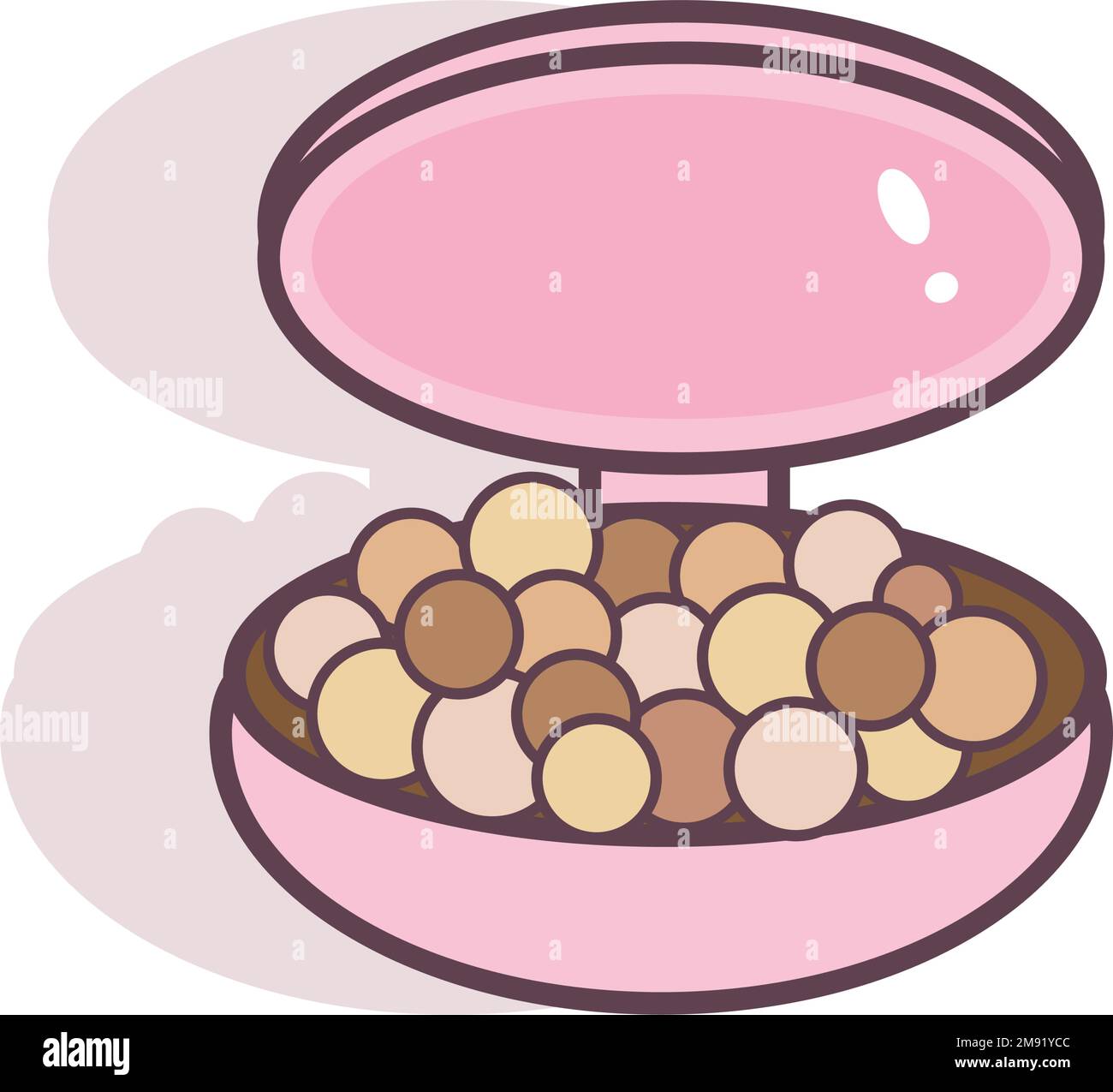 Isolated tanning pearls colored fashion icon Vector Stock Vector Image ...