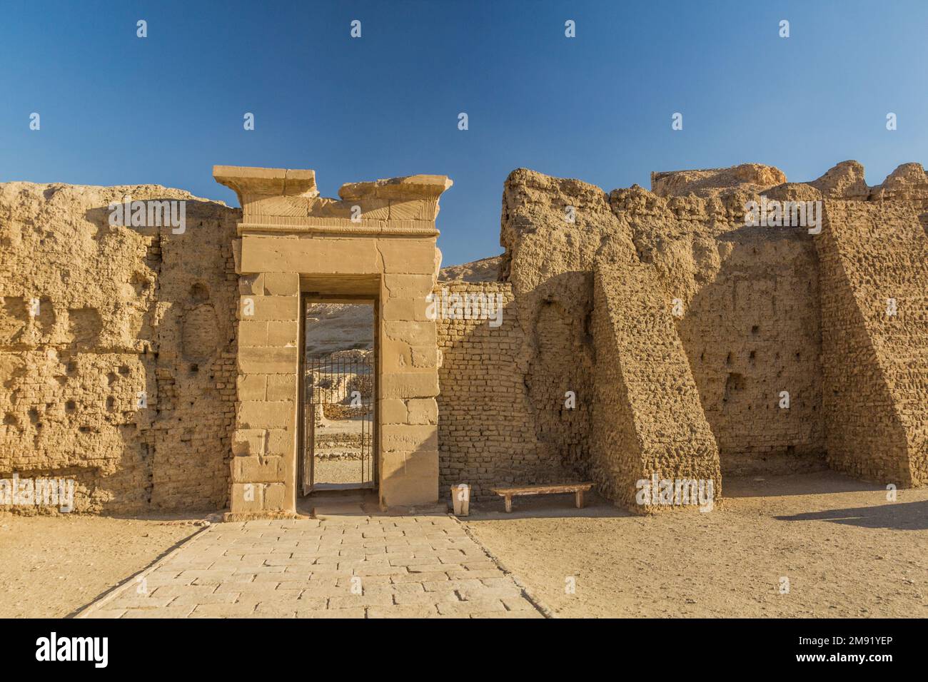Temple of Deir el-Medina in the Theban Necropolis, Egypt Stock Photo ...