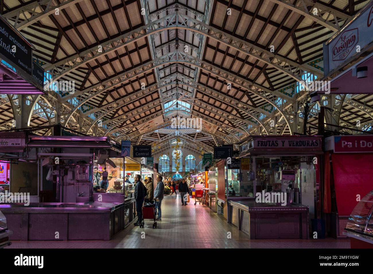 The Central Market of Valencia, an Art Nouveau building, is the main ...