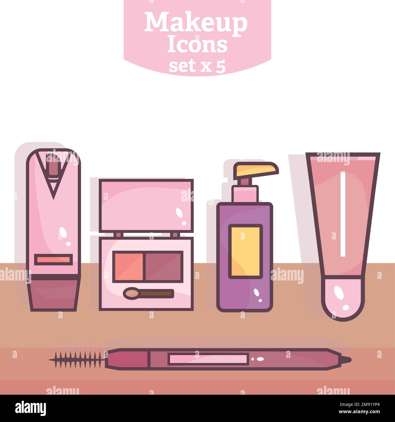 Set of Makeup icons Fashio incons Vector Stock Vector Image & Art - Alamy